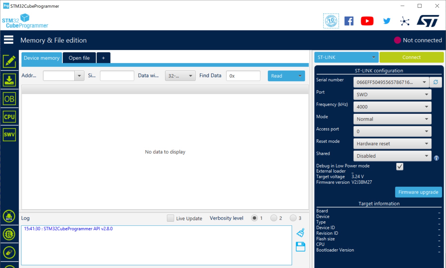 STM32CubeProgrammerの説明